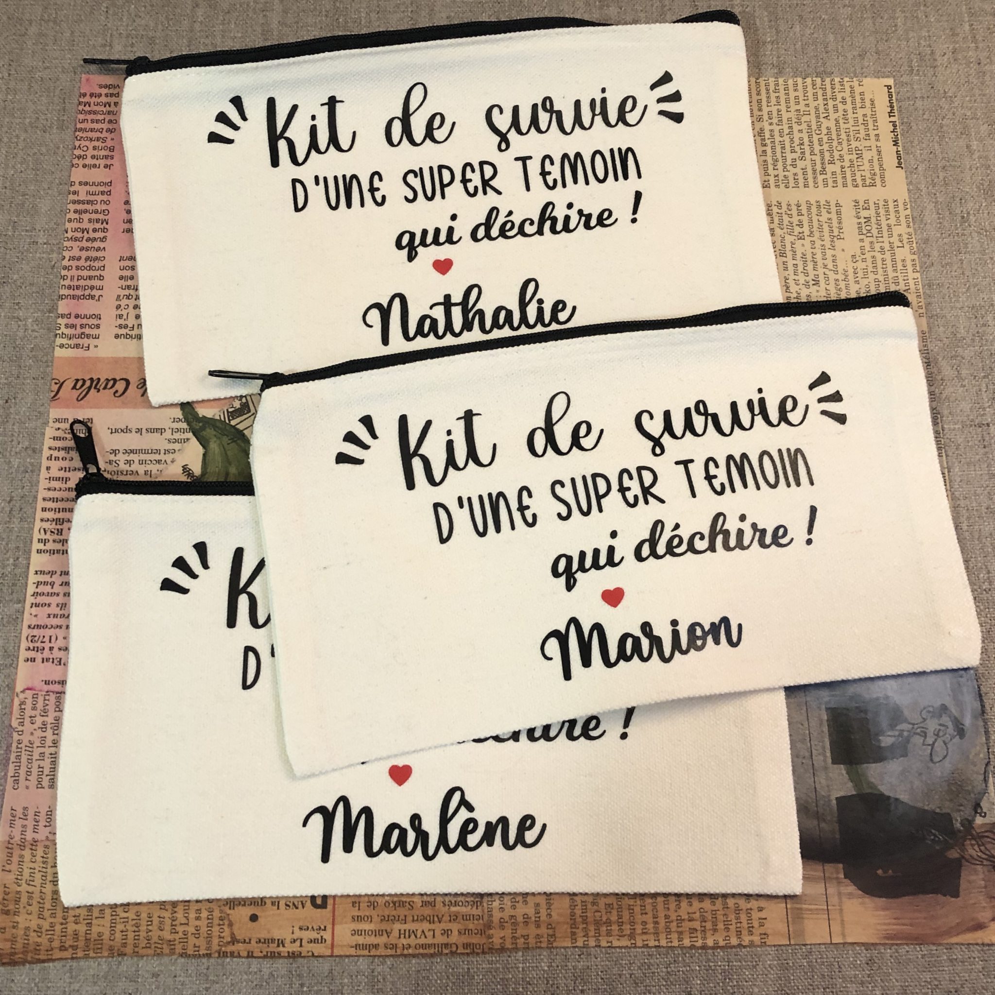 Trousse kit super témoin mariage à personnaliser